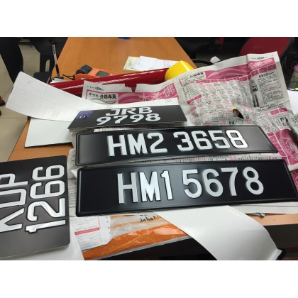 Car Numberplate 3D Aluminium Plate type (JPJ Pass) 2pcs